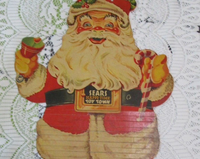 1949, Sears Roebuck, Dancing Santa, Paper Decoration, Christmas ...