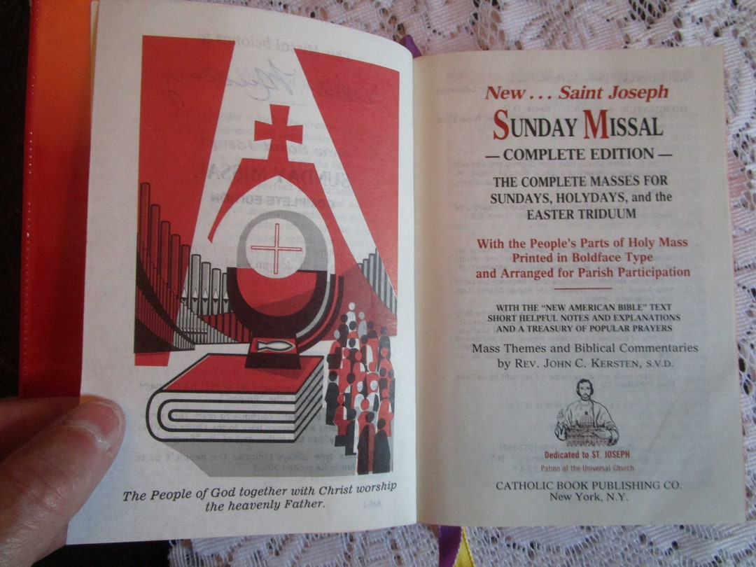 1986, Saint Joseph, Sunday Missal, Religious Book, Vintage Missals ...