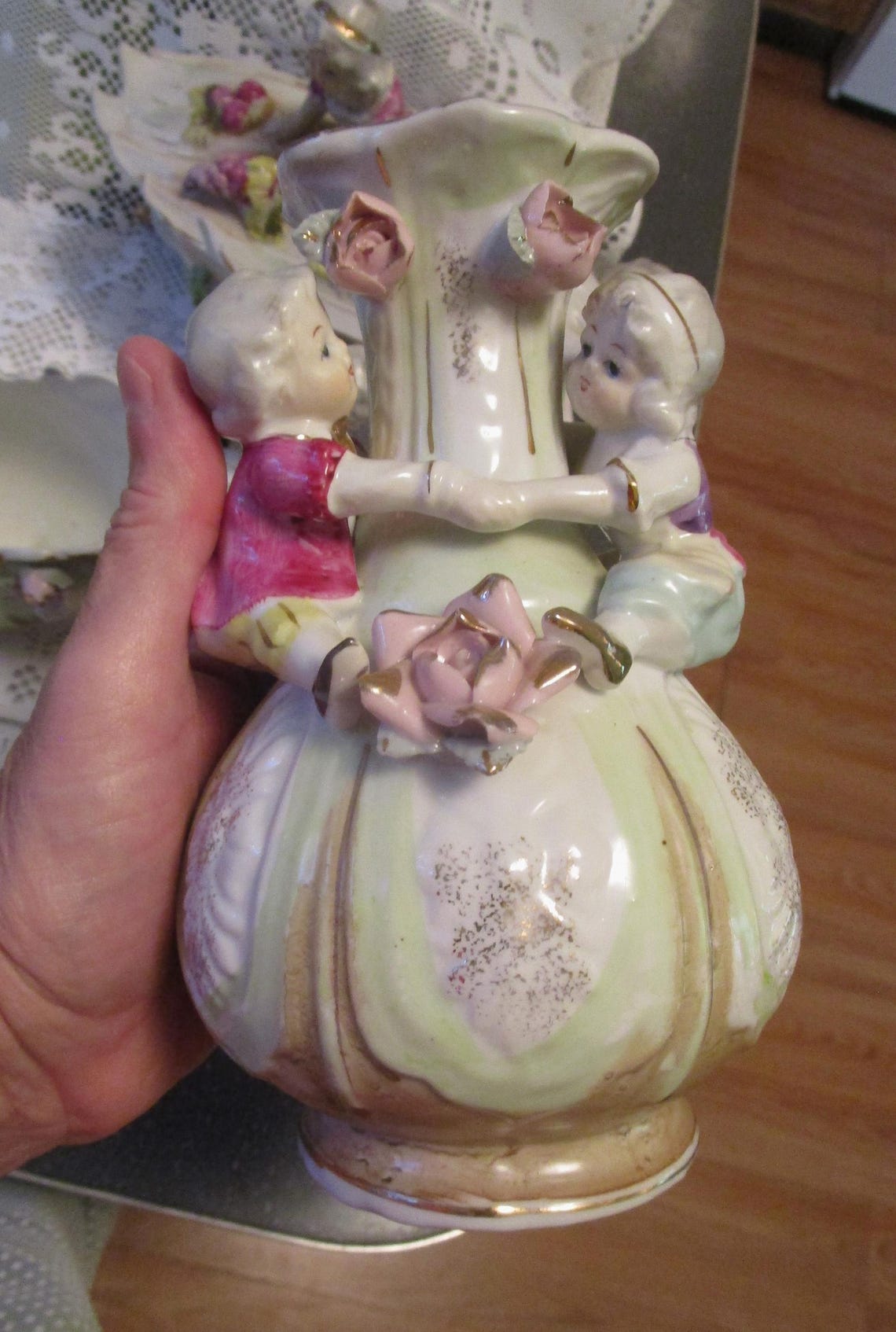 10 PC, Shafford China, Colonial Kids, Shafford Vase, Candlestick ...