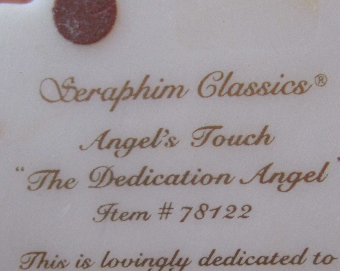 1997 Seraphim Angel Dedication Angel Angel Figurine Roman - Etsy