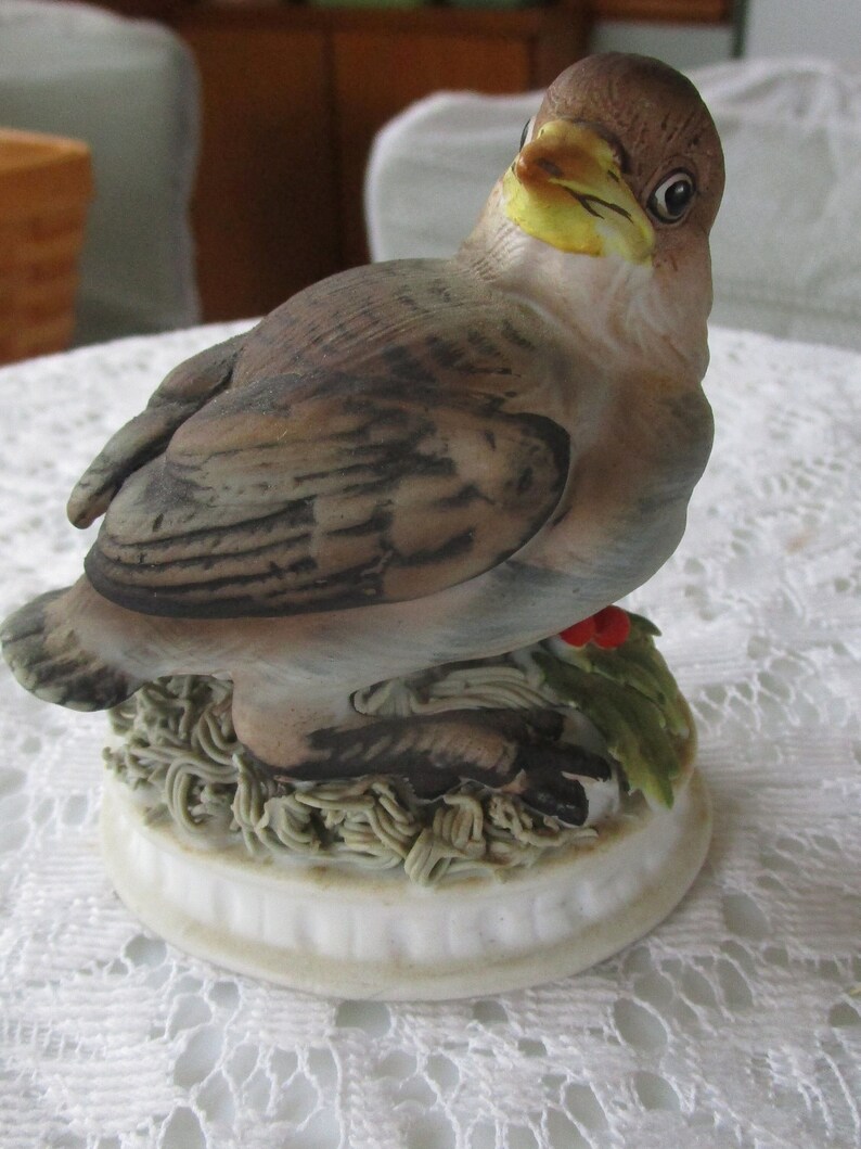 Lefton, Bird Figurine, Snow Bird Figurine, Bird Lover Gift, Bird ...