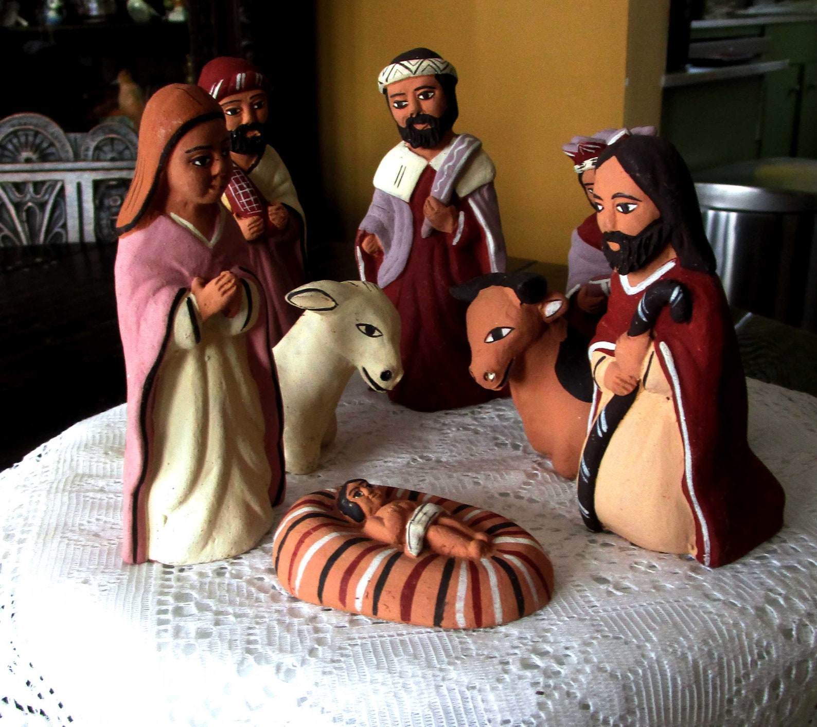 Nativity Set Pottery Peruvian Nativity Christmas Decor - Etsy