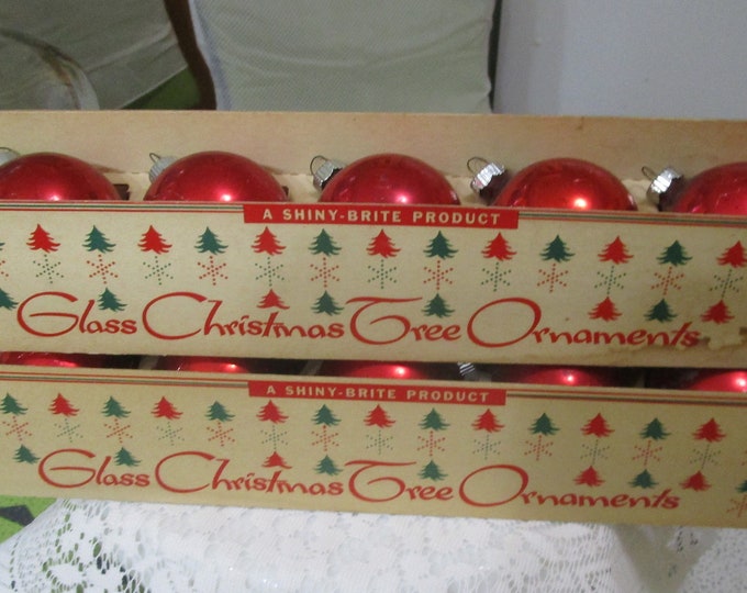 2 Boxes, Shiny Brite, Vintage Ornaments, Christmas Ornaments, Vintage ...