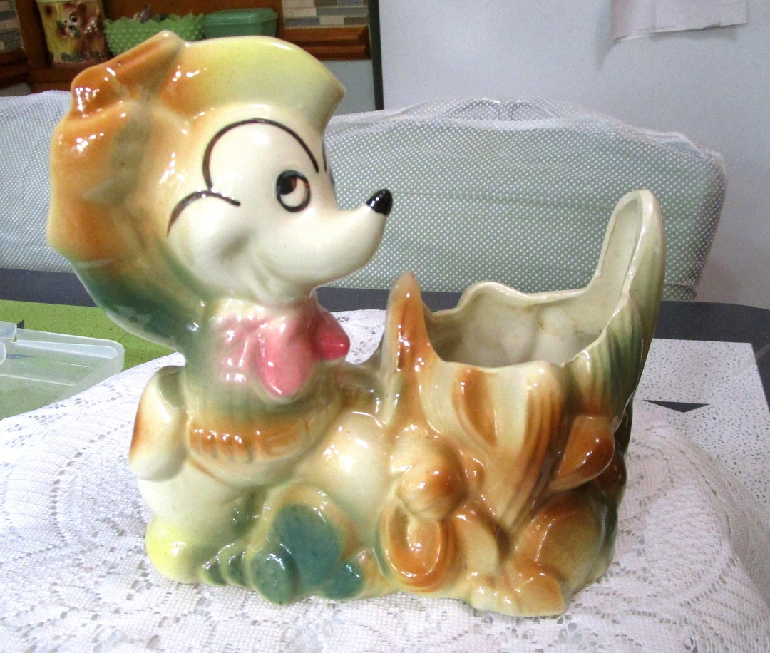 Mickey Mouse Planter, Disney Planter, Cowboy Mickey, Vintage Disney ...