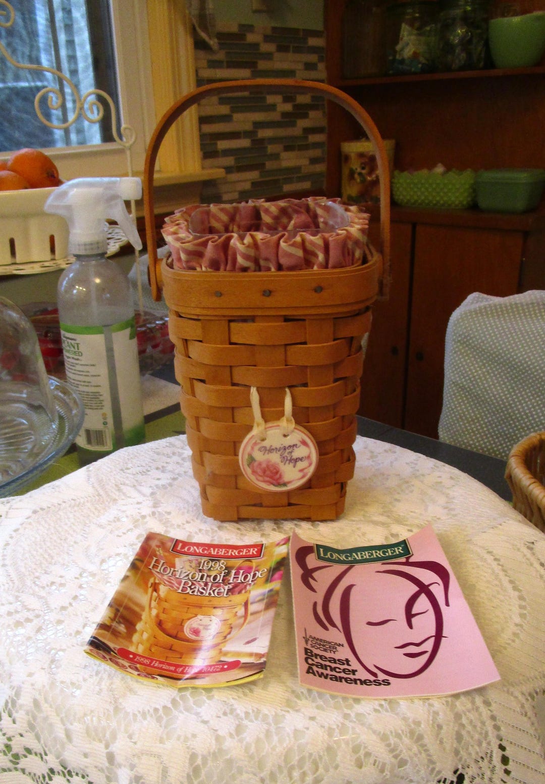 1998, Longaberger Basket, Hope, Breast Cancer Awareness, Vintage ...