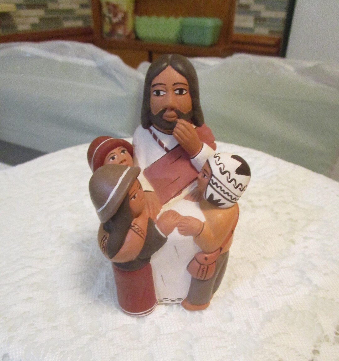 Peruvian Pottery, Jesus Figurine, Religious Figurine, Religious Gift ...
