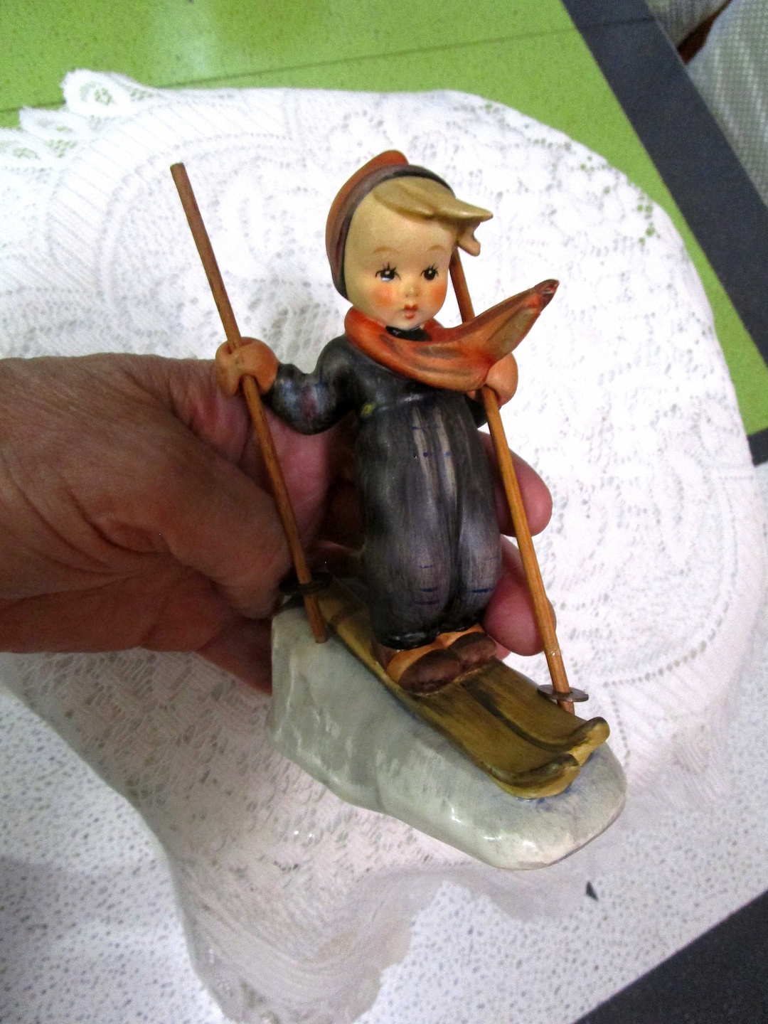 Hummel Figurine, Skier, Vintage Figurine, Porcelain Figurines, Vintage ...