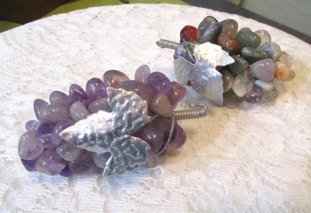 2, Grape Clusters, Polished Stones, Amethyst, Grapes, Natural Stones ...