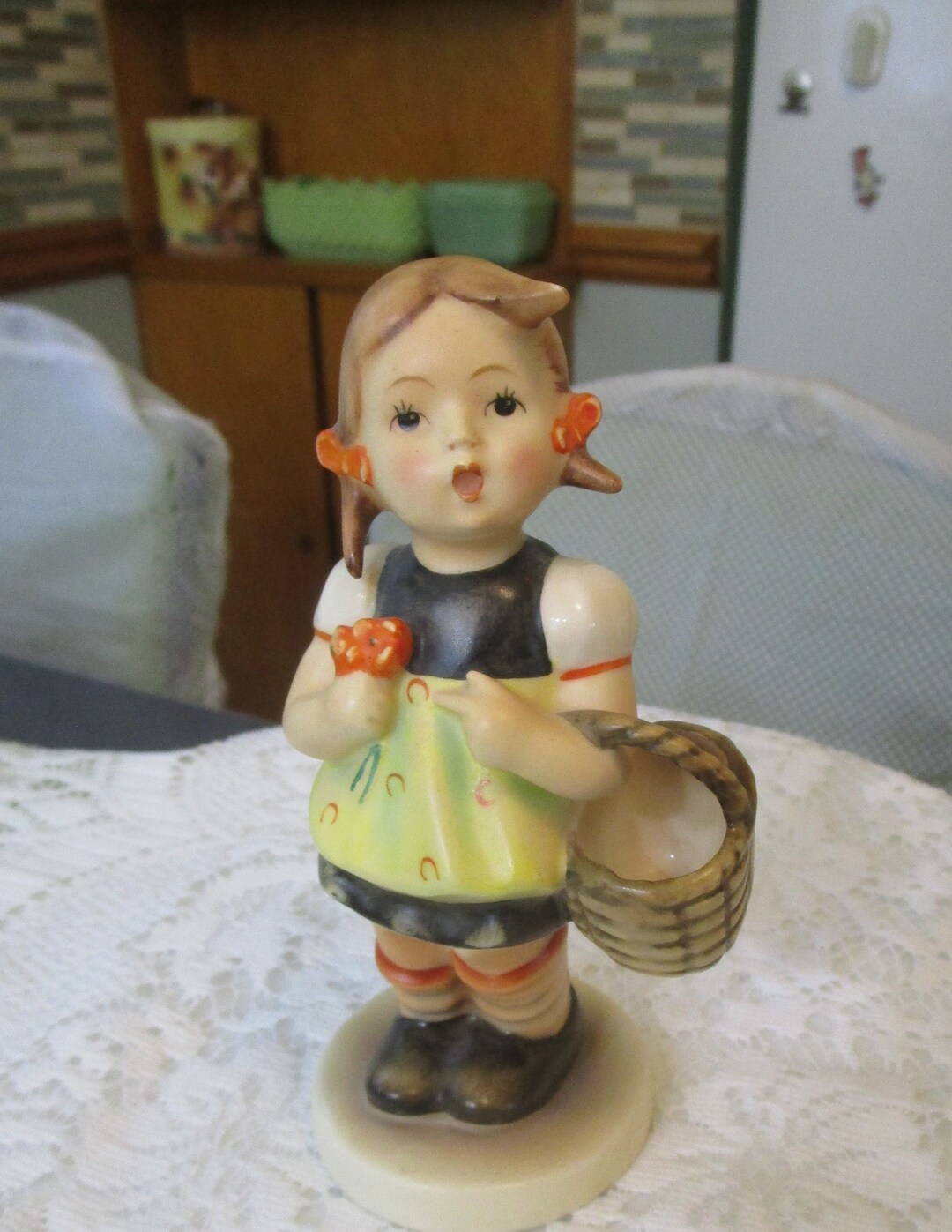Hummel Figurine, Girl With Basket, Vintage Figurine, Vintage Hummel ...