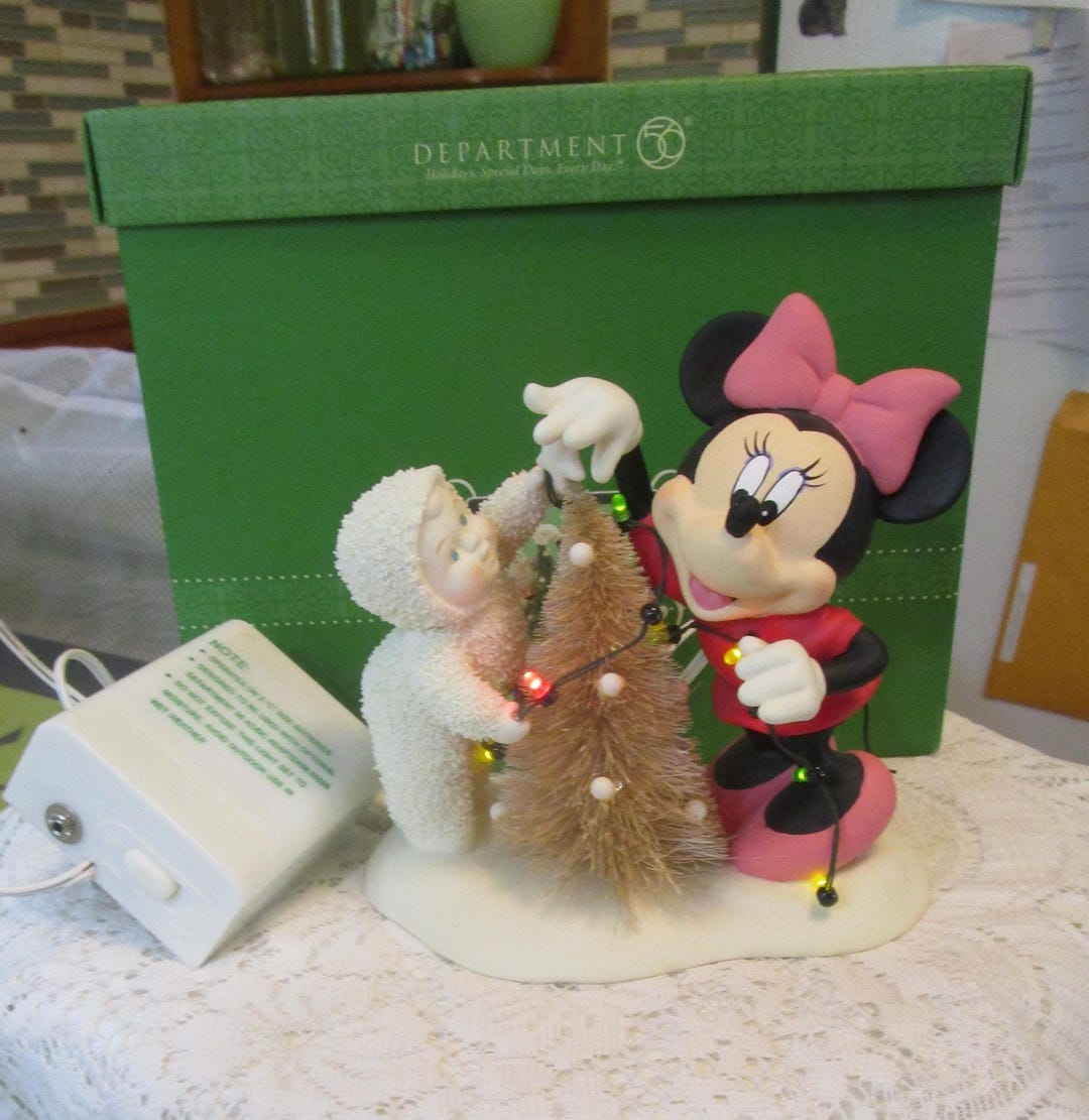 Light Up, Disney Snowbaby, Snowbaby Figurines, Minnie Mouse, Decorating ...