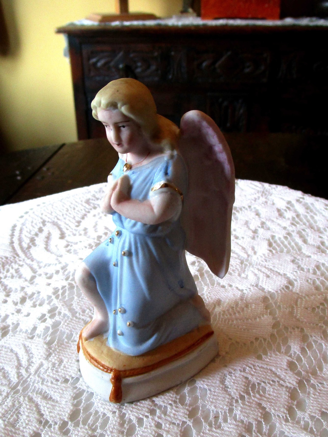 Victorian Figurine Angel Praying Angel Figurines Porcelain - Etsy