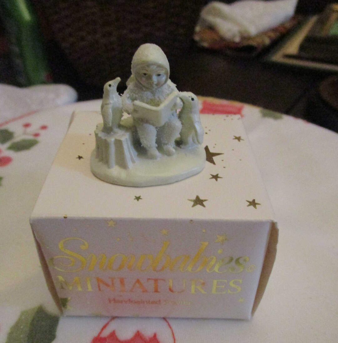 Miniature Snowbabies Read Me A Story Pewter Snowbabies - Etsy