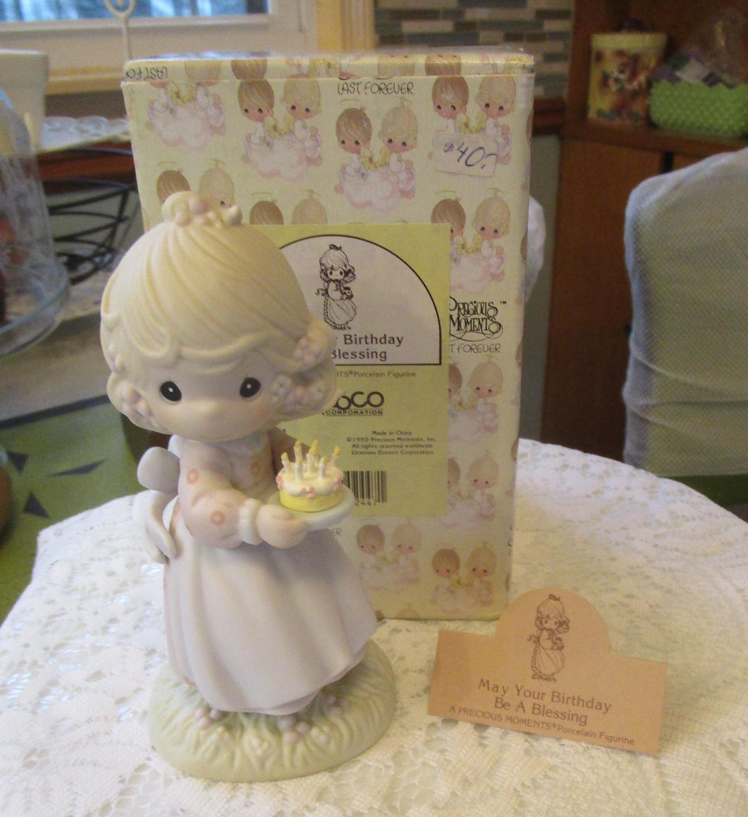 1990, Precious Moments, Birthday Figurine, Birthday Keepsake, Birthday ...