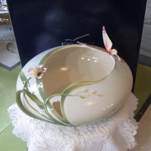 Franz Vase, Butterfly Vase, Franz Porcelain, Rose Bowl, Porcelain Vase ...