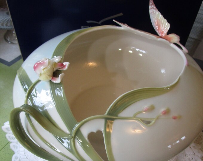 Franz Vase, Butterfly Vase, Franz Porcelain, Rose Bowl, Porcelain Vase ...