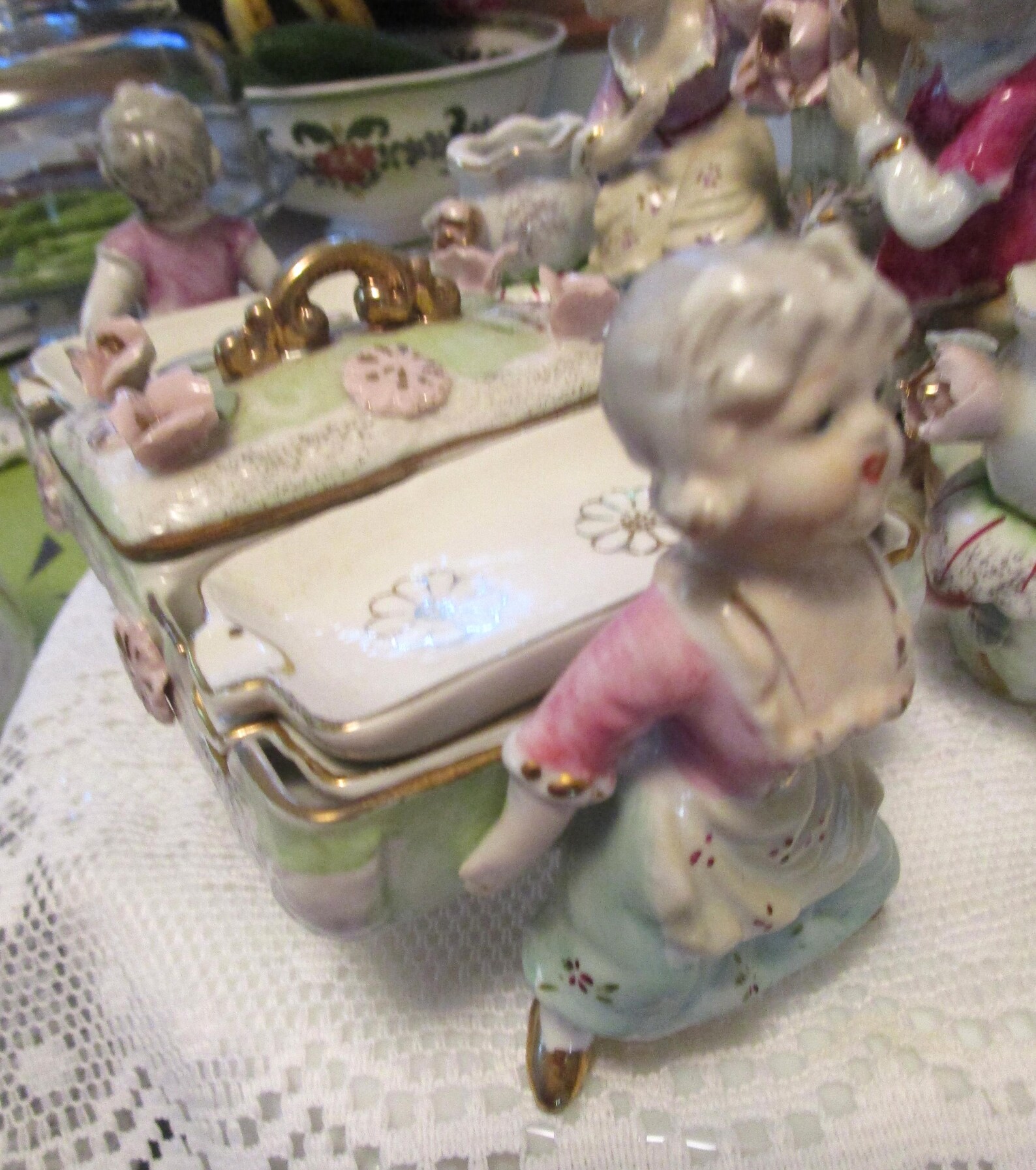 10 PC, Shafford China, Colonial Kids, Shafford Vase, Candlestick ...