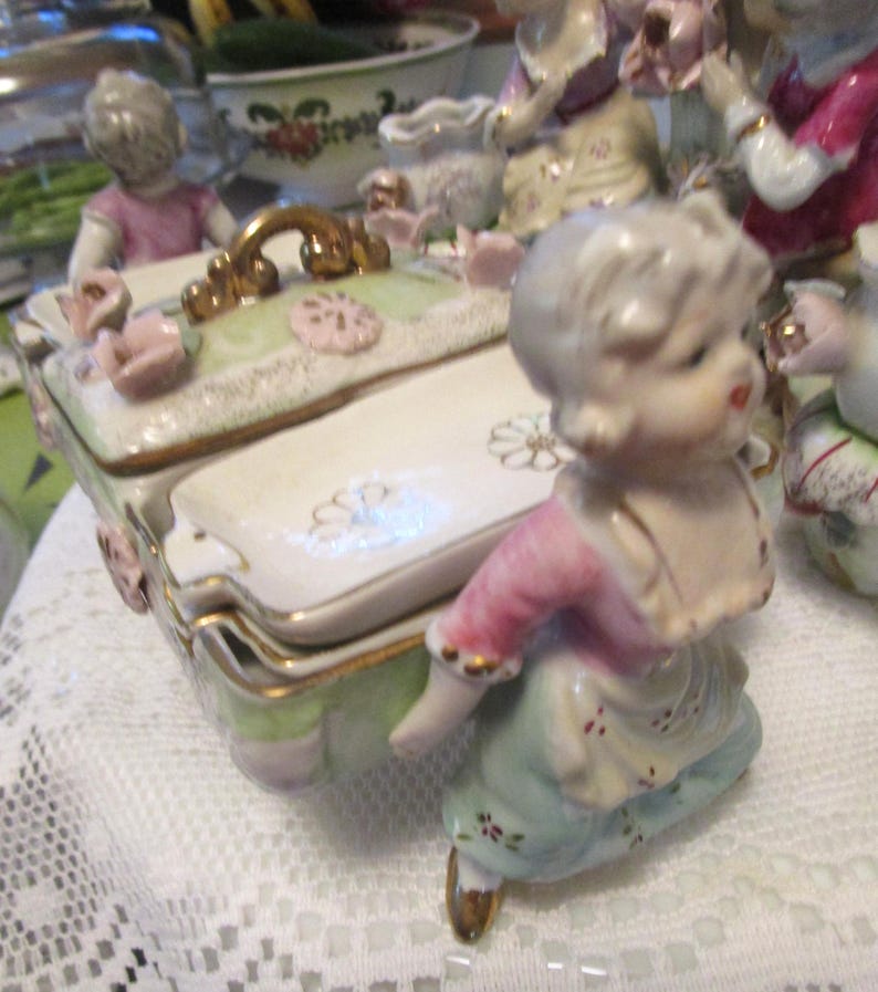 10 PC, Shafford China, Colonial Kids, Shafford Vase, Candlestick ...