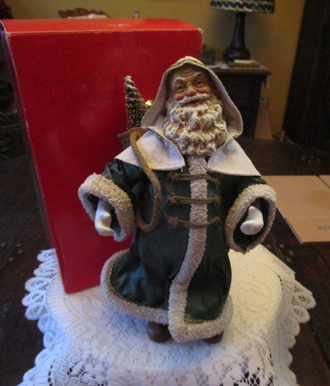 1988, Clothtique Santa, Possible Dreams, Old World Santa, Green Santa ...