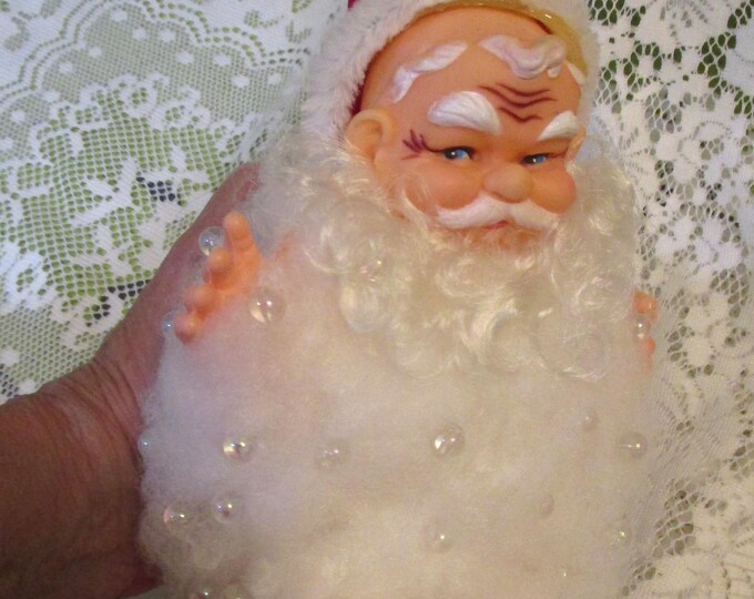 Bubble Bath, Vintage Santa, Santa Doll, Plastic Santa, Vintage ...