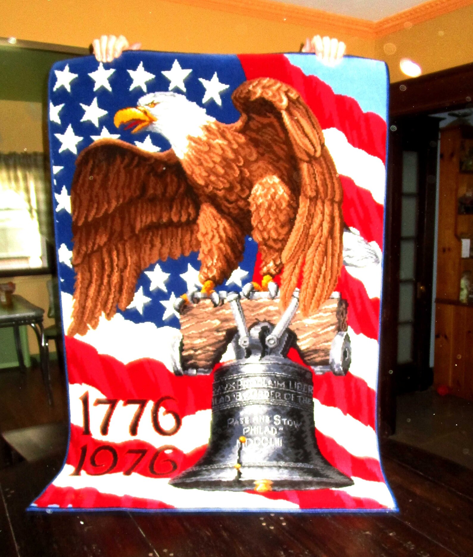 3x4.5 Feet Bicentennial Wall Rug Vintage Rug Liberty Bell | Etsy