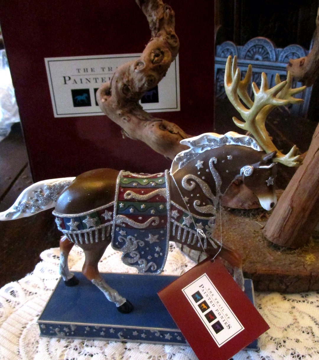 Painted Ponies, Enesco, Reindeer Roundup, Pony Figurine, Southwestern ...