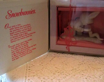 Snowbunny, Easter Snowbaby, Bunny Figurine, Master Gardener, Vintage ...