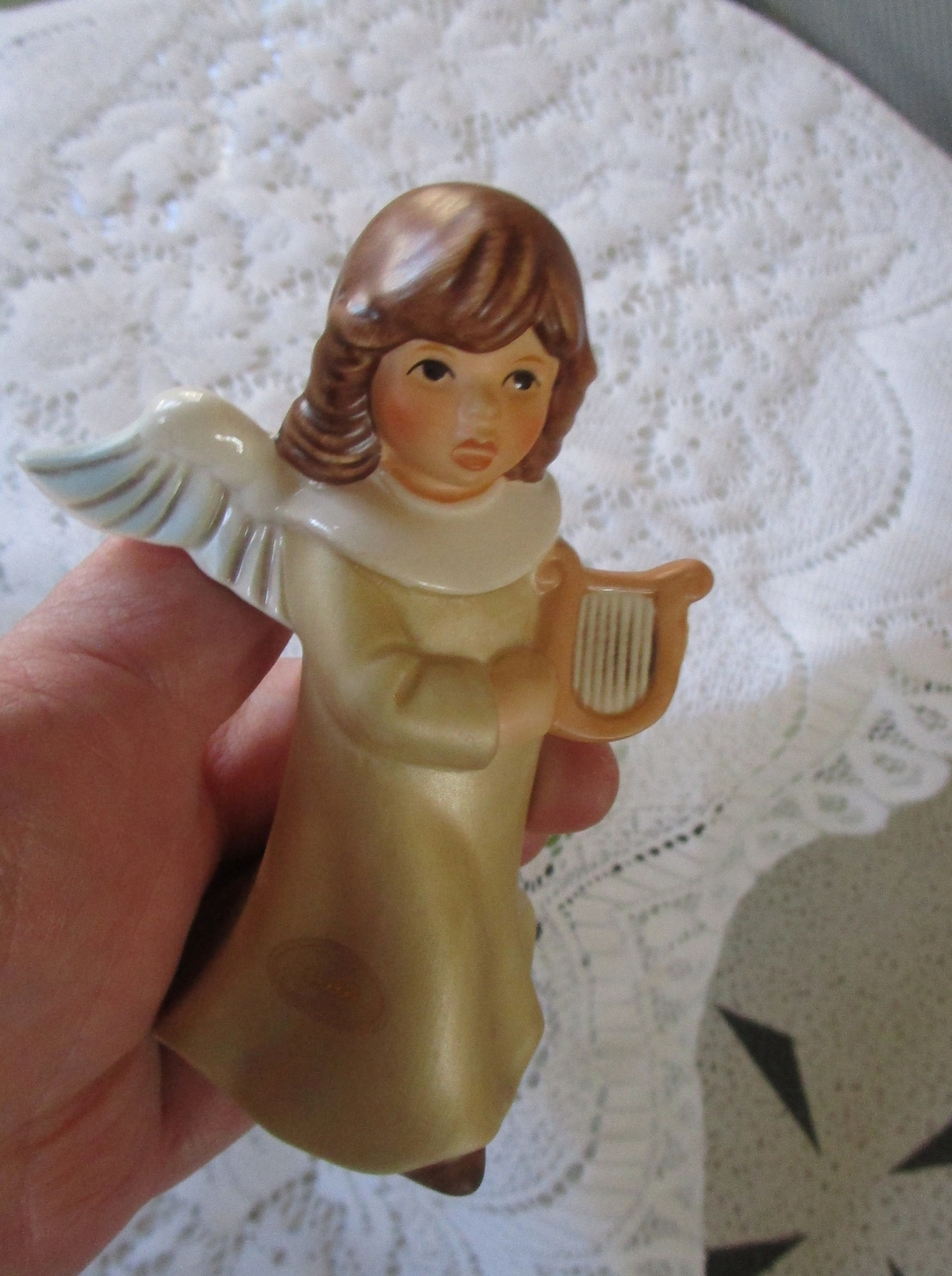 Goebel Angel, Harp Angel, Angel Figurine, Angel Statue, Vintage Angels ...