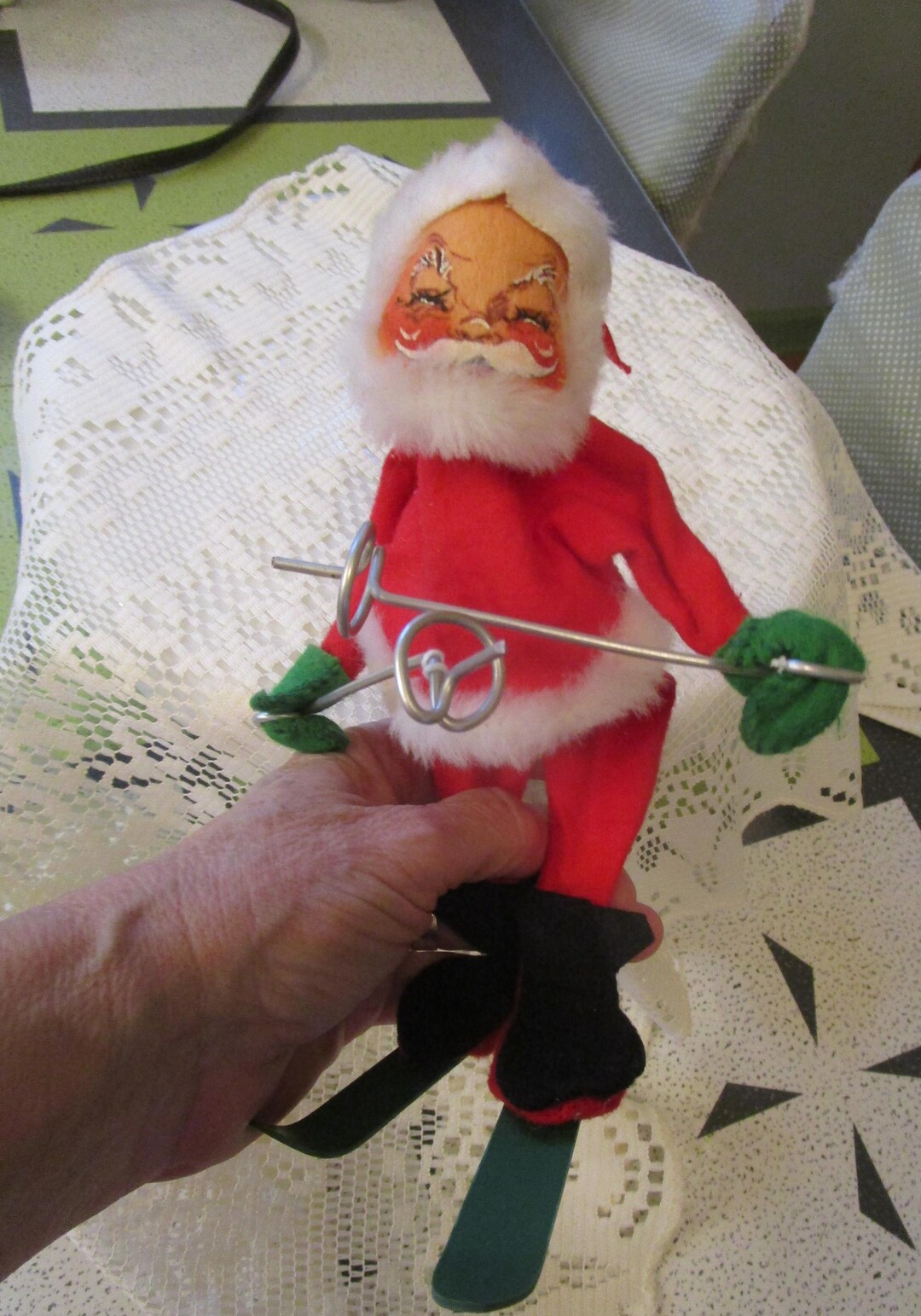 1971, Annalee Santa, Annalee Christmas, Skiing Santa, Christmas Decor ...