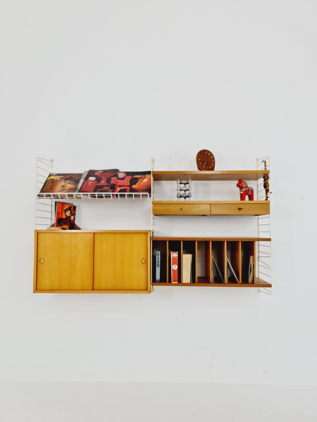 Nils and Kajsa Strinning's Wall-mounted Original Swedish String Shelf ...