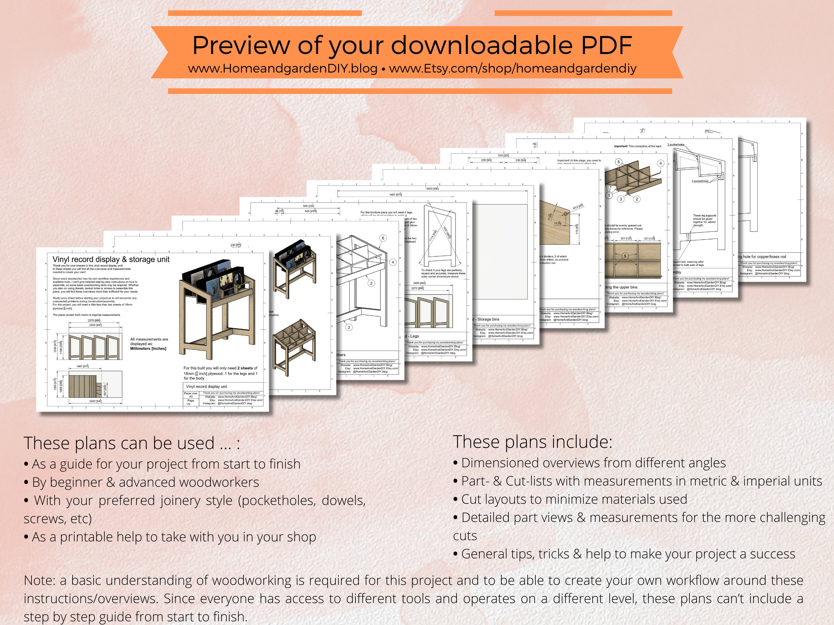 Vinyl Record Storage Display Unit - DIY Digital Download Plans for ...