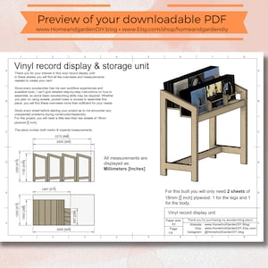 Vinyl Record Storage Display Unit - DIY Digital Download Plans for ...
