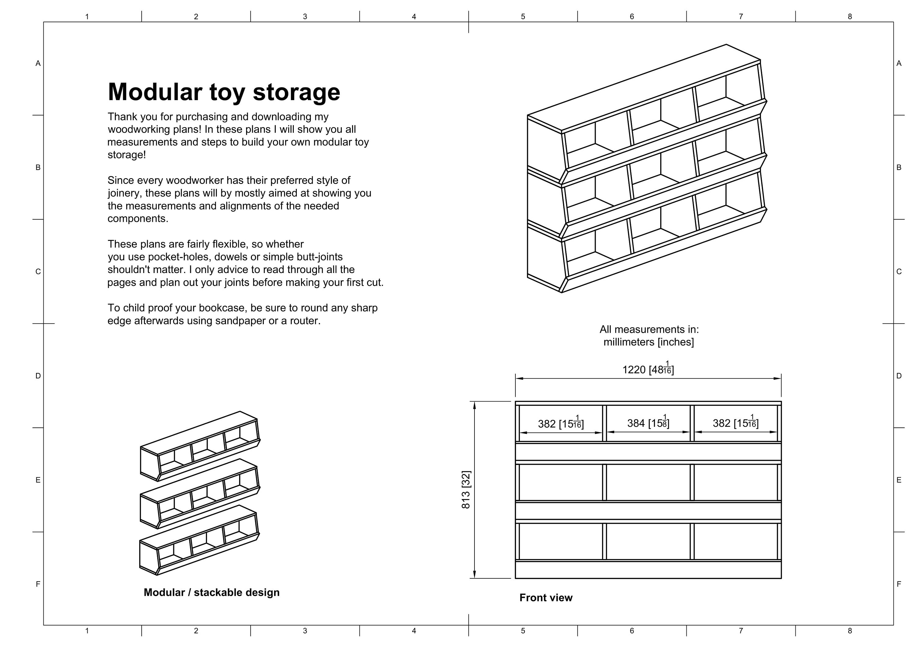 Toy Storage Bins / Stacked Montessori Toy Boxes Woodworking Plans ...
