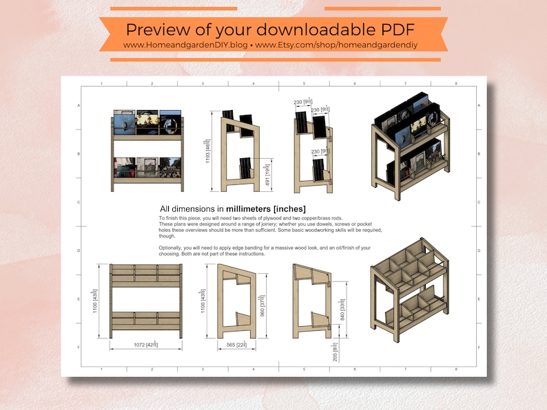 Vinyl Record Storage Display Unit - DIY Digital Download Plans for ...