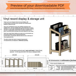 Vinyl Record Storage Display Unit - DIY Digital Download Plans for ...