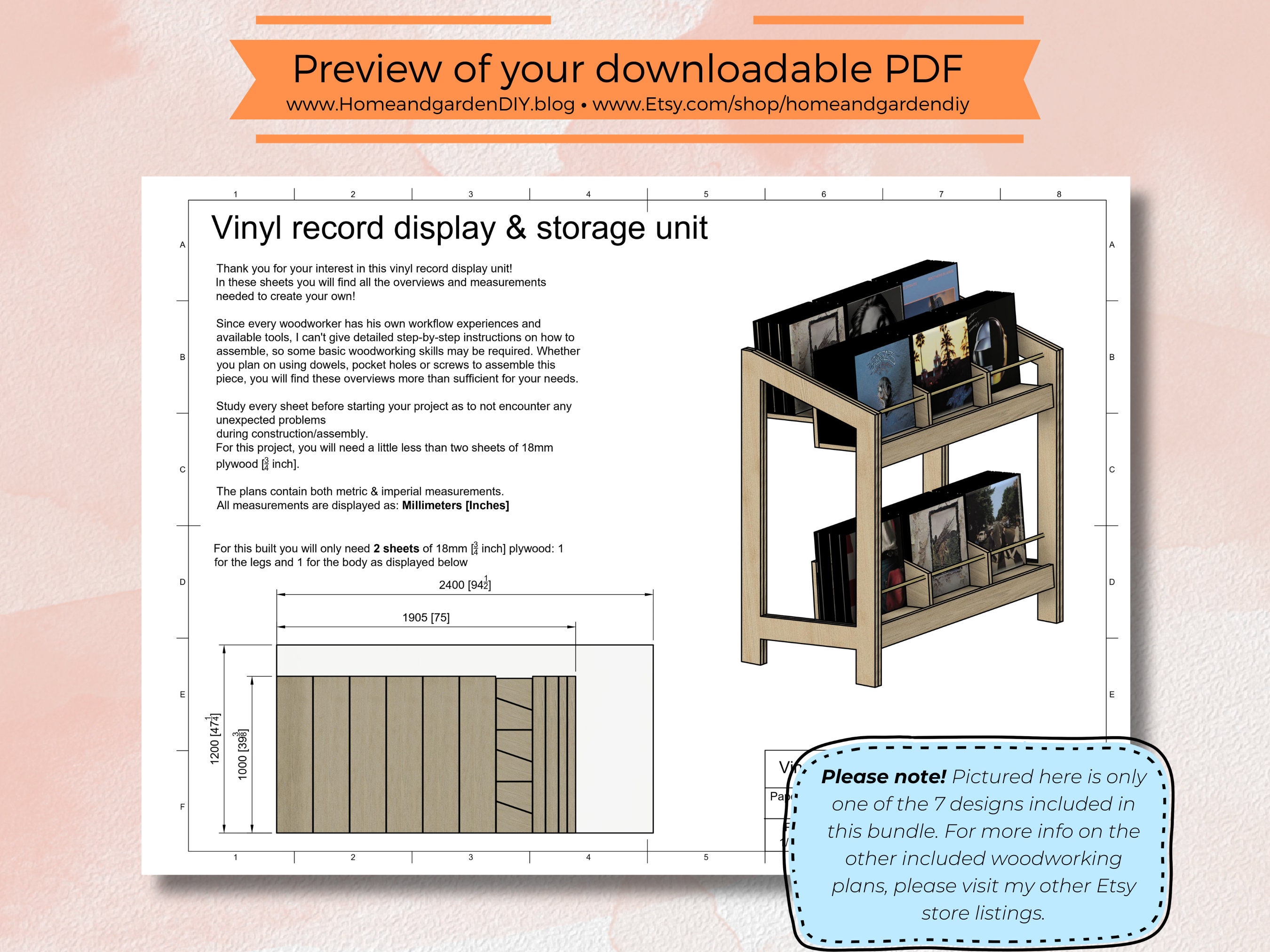 7-piece Vinyl Display Bundle: Transform Your Space With DIY Record ...