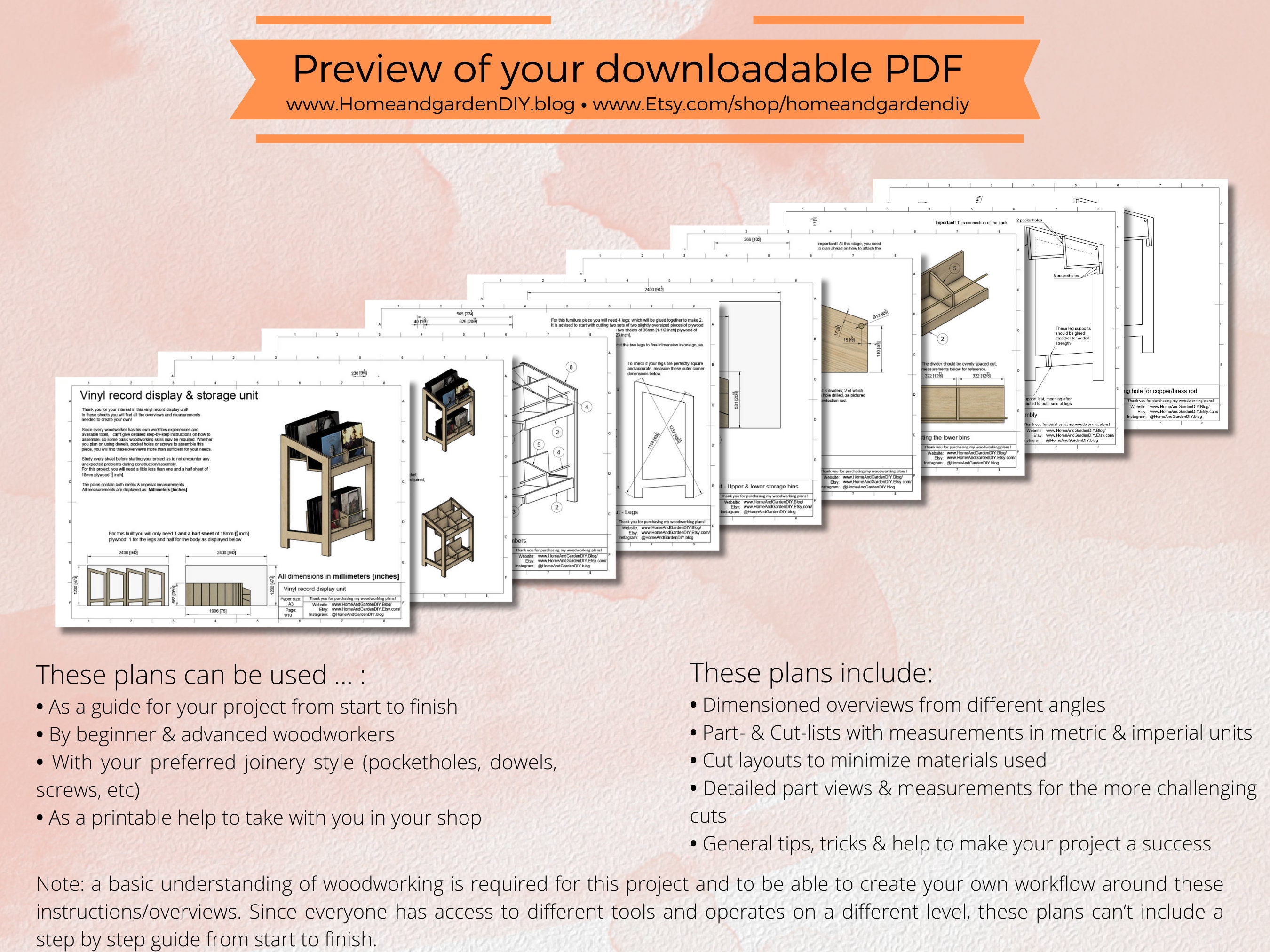 Vinyl Record Storage Display Unit - DIY Digital Download Plans for ...