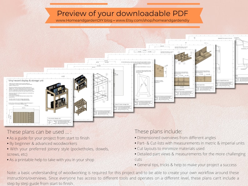 Vinyl Record Storage Display Unit - DIY Digital Download Plans for ...