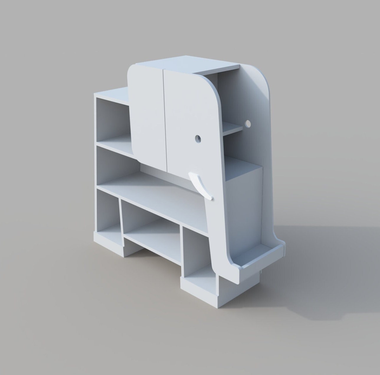 Elephant Bookcase / Montessori Cabinet Bookshelf / Downloadable PDF ...