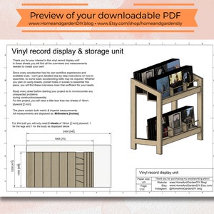 Vinyl Record Storage Display Unit - DIY Digital Download Plans for ...