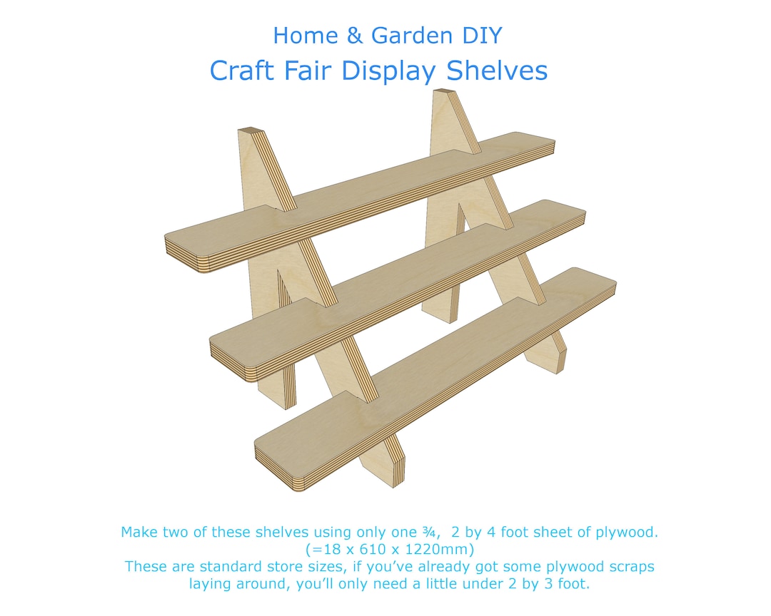 Craft Fair Display Shelves / Plywood DIY Display Shelf / Woodworking ...