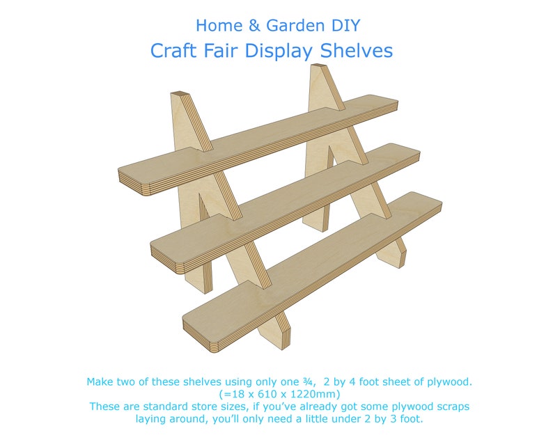 Craft Fair Display Shelves / Plywood DIY Display Shelf / Woodworking ...