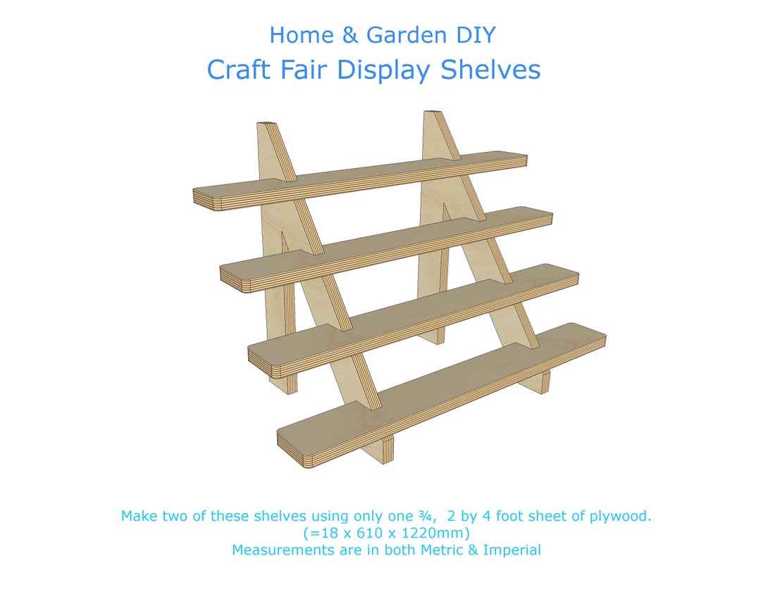 Craft Fair Display Shelves / Plywood DIY Display Shelf / Woodworking ...
