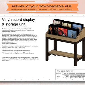 Vinyl Record Storage Display Unit - DIY Digital Download Plans for ...