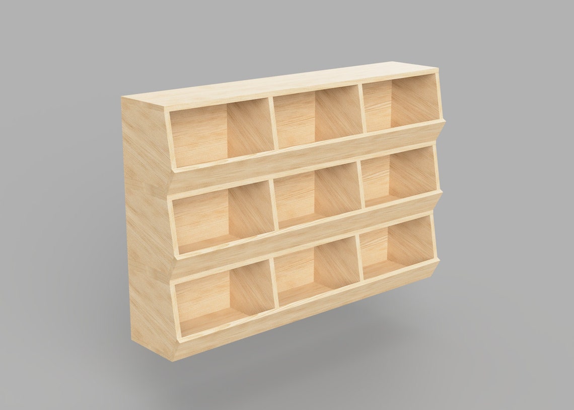 Toy Storage Bins / Stacked Montessori Toy Boxes Woodworking Plans ...