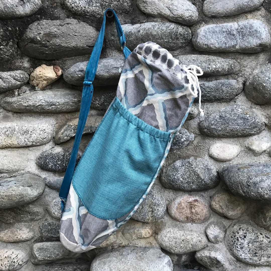 Yoga/pilates Mat Bag - Handmade From Recycled Fabrics - Etsy