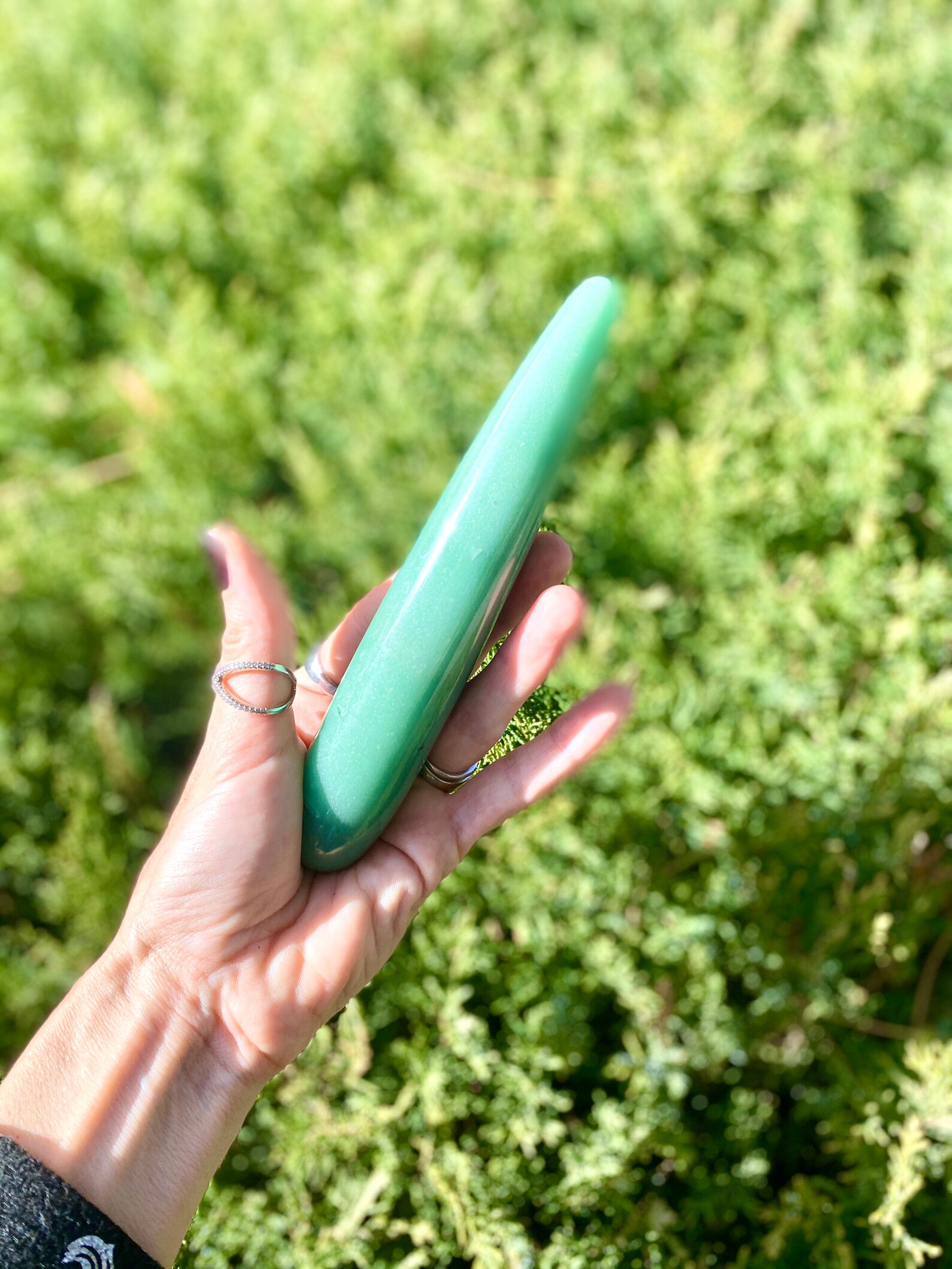 Crystal Yoni Wand SLIM Jade Lunar Charged Energy LONG Crystal | Etsy