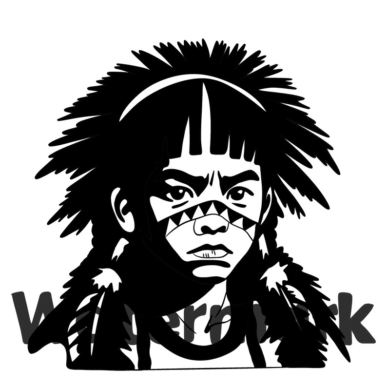 Native American Indian SVG Png Jpeg Fileclip Art Instant - Etsy