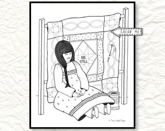 Be Still Coloring Page - Etsy