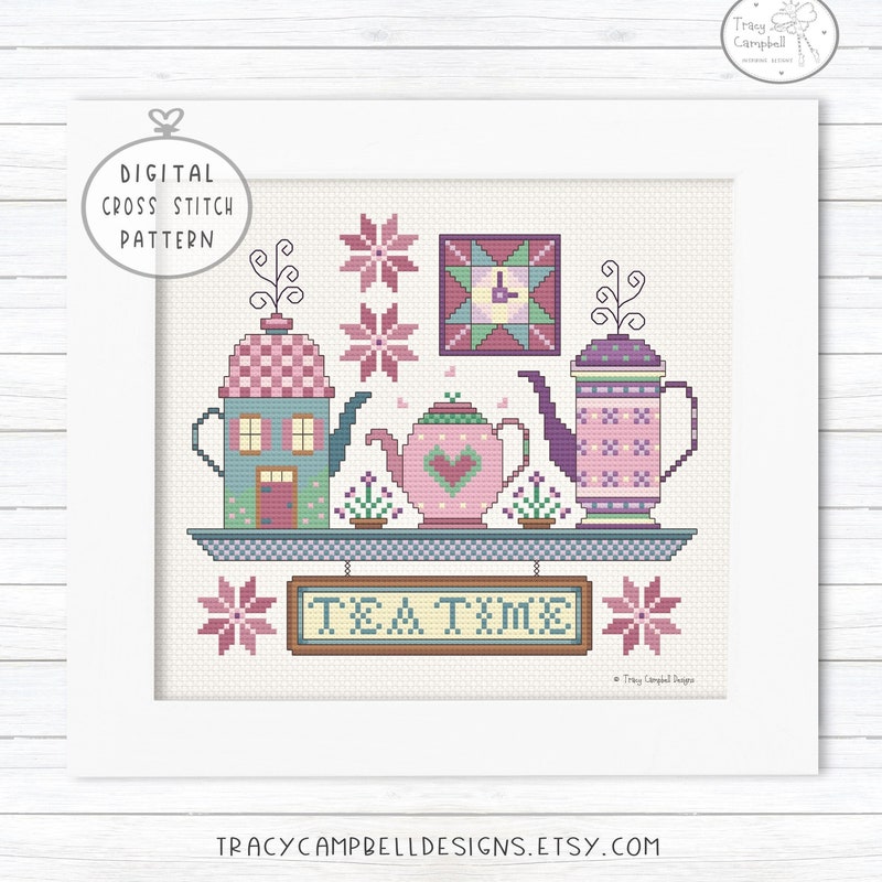 Tea Cross Stitch - Etsy