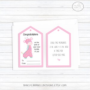 Congratulations New Baby Gift Tags, Bundle of Joy Printable Gift Tags ...